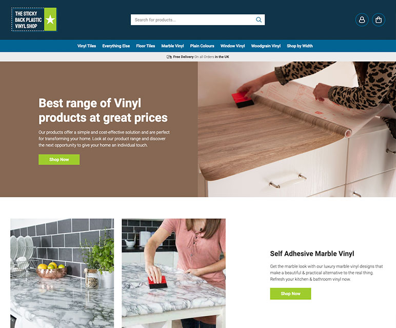 Custom online shop design service